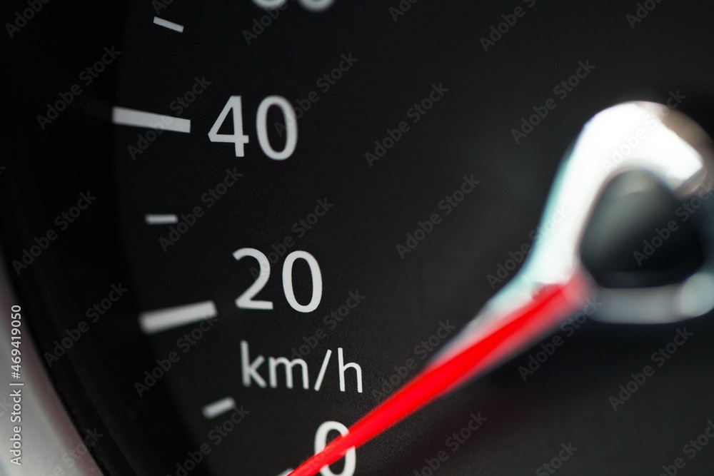 dash board tachometer with numbers in modern car Stock Photo | Adobe Stock