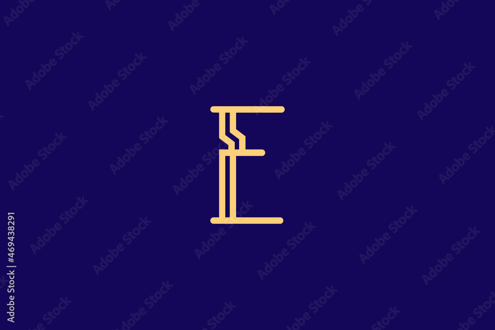 Special Unique Initial E logo and EE logo design. E Letter Minimal ...