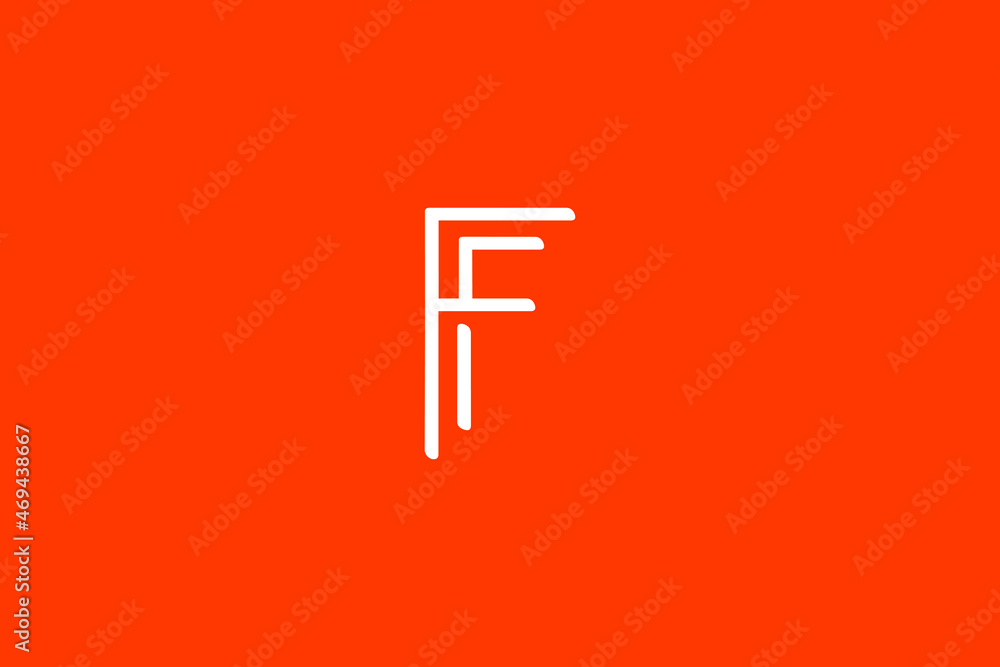 Special Unique Initial F logo and FF logo design. F Letter Minimal ...