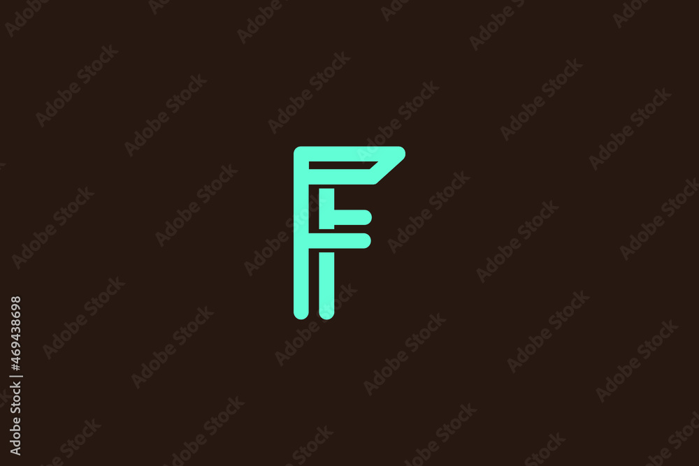 Special Unique Initial F logo and FF logo design. F Letter Minimal ...