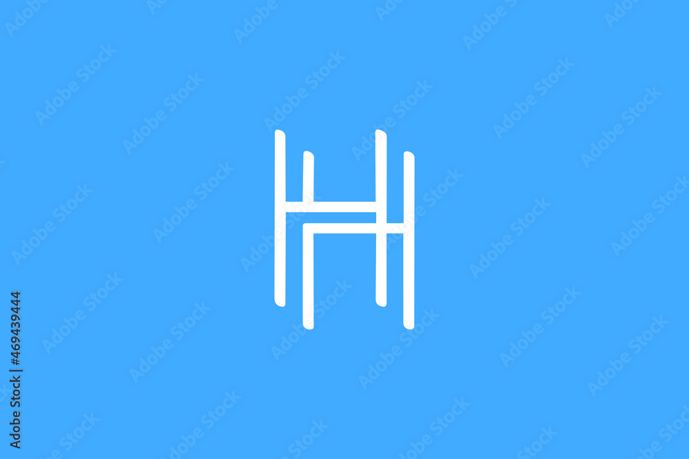 Special Unique Initial H logo and HH logo design. H Letter Minimal ...