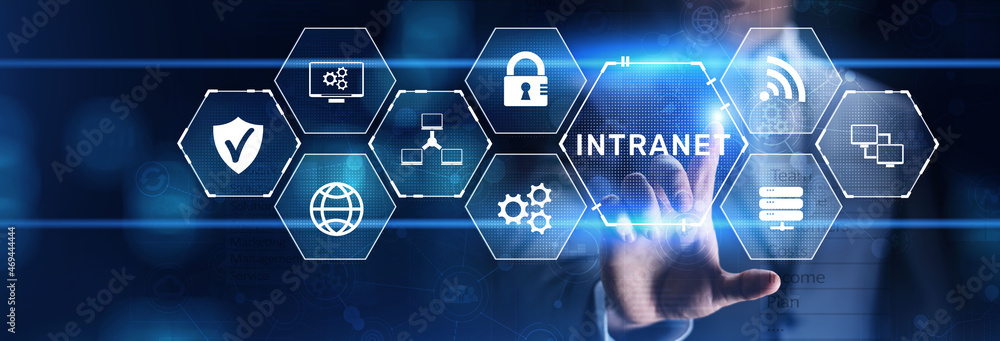 Poster Intranet Corporate communication network Business technology ...