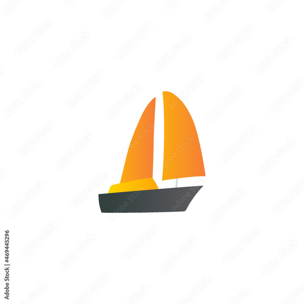 catamaran icon. boat, ship symbol in gradient color, isolated on white ...