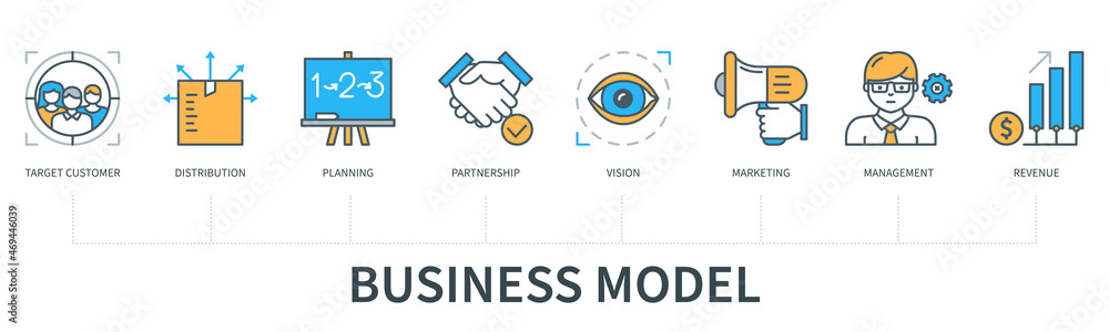 Business model concept infographics Stock Vector | Adobe Stock