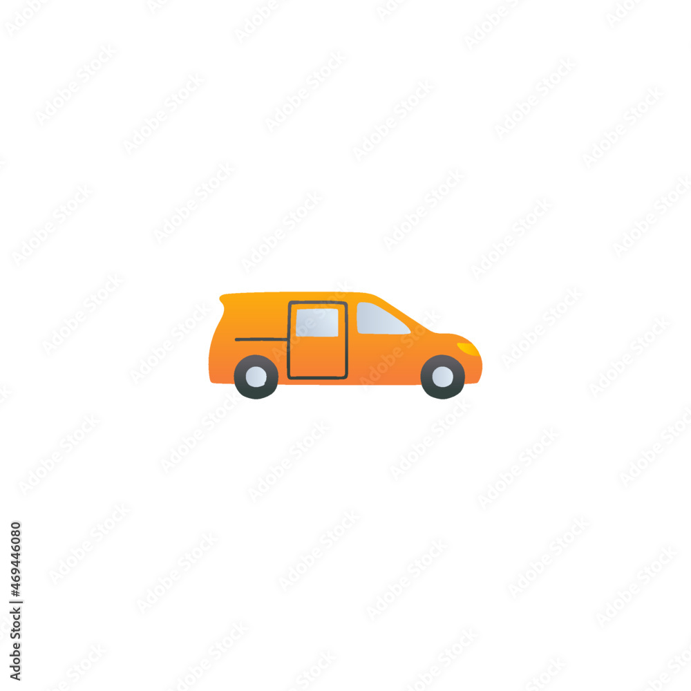 box car icon in flat black line style, isolated on white ...