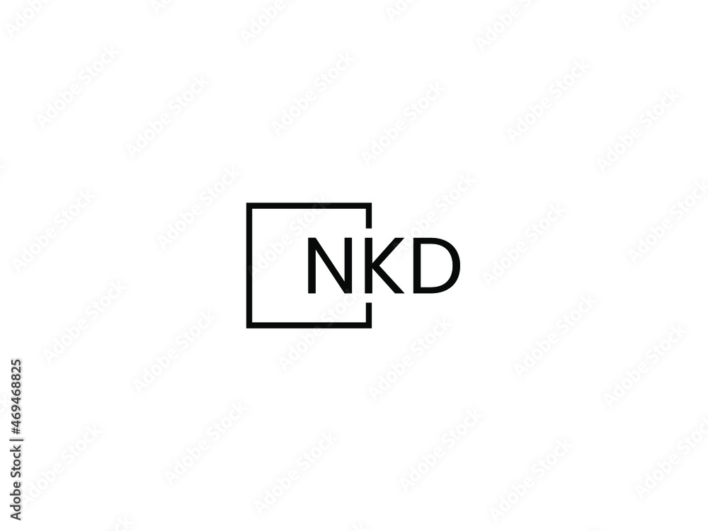 NKD letter initial logo design vector illustration Stock Vector | Adobe ...