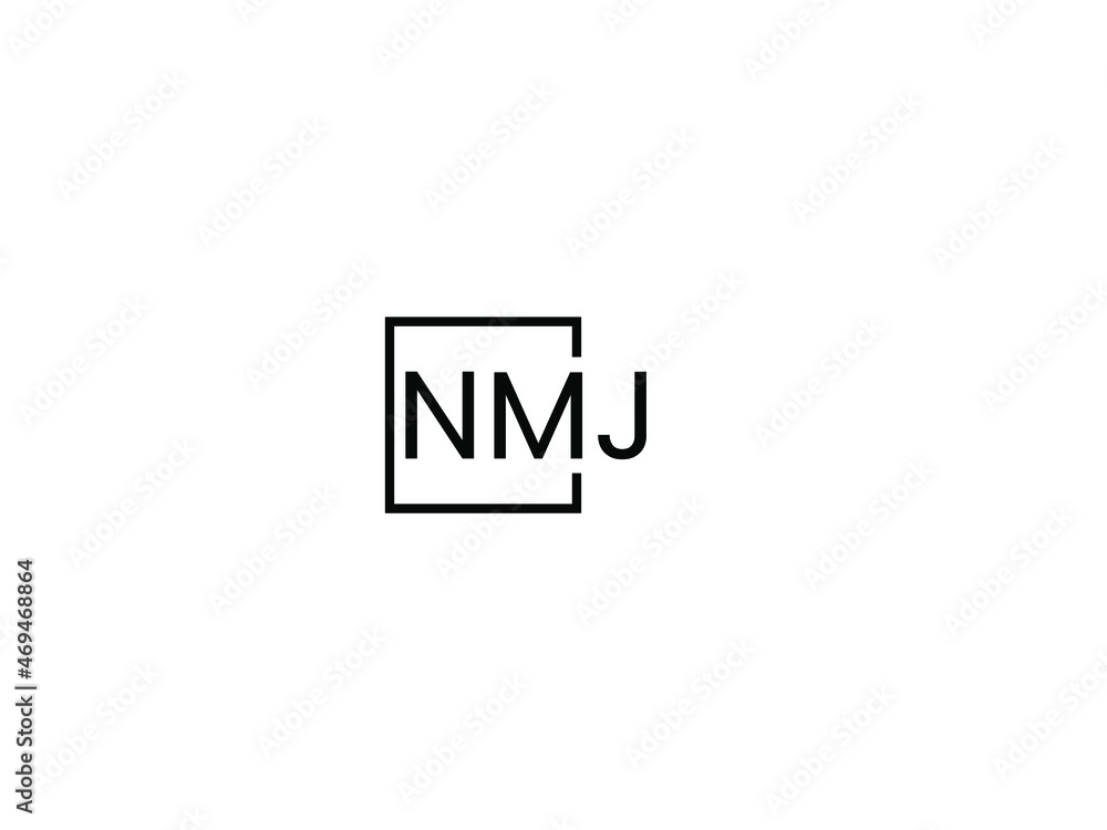 NMJ letter initial logo design vector illustration Stock Vector | Adobe ...