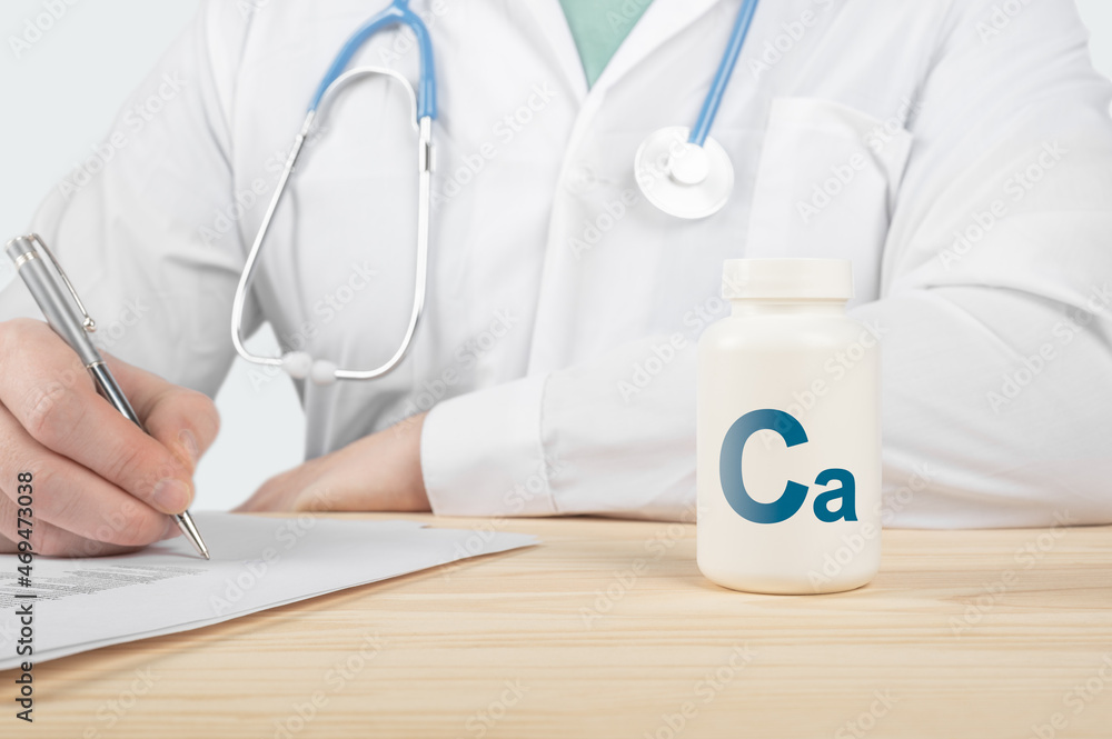 Essential supplement calcium Ca for bone humans. doctor recommends ...