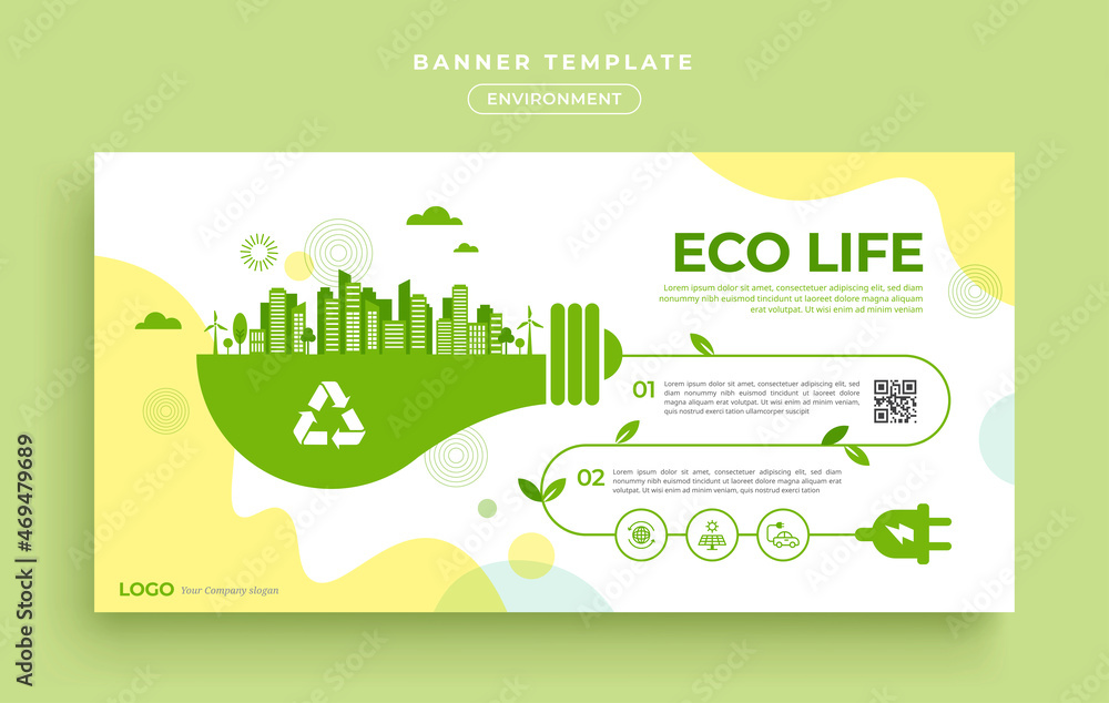 Environment banner template design Stock 벡터 | Adobe Stock
