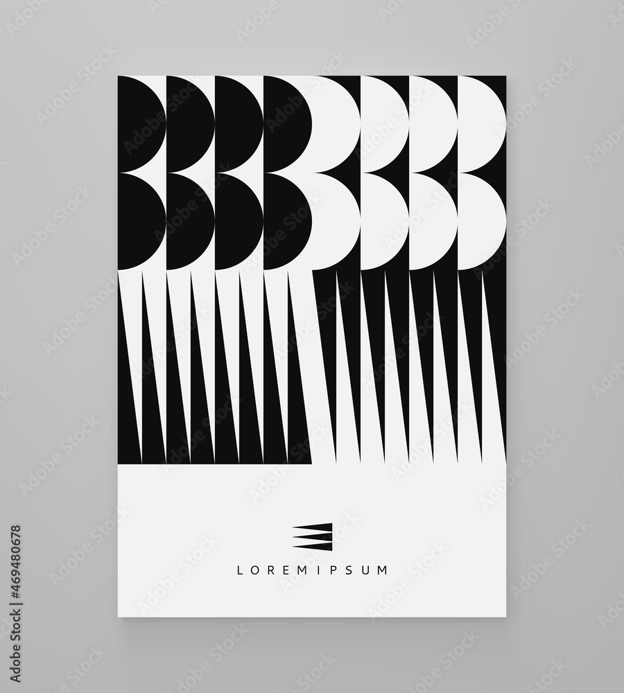Abstract geometric pattern with simple shapes. Vector illustration for ...