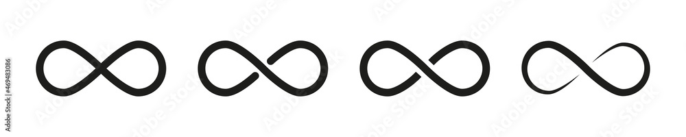 Infinity endless loop. Eight moebius sign. Forever eternity symbol ...