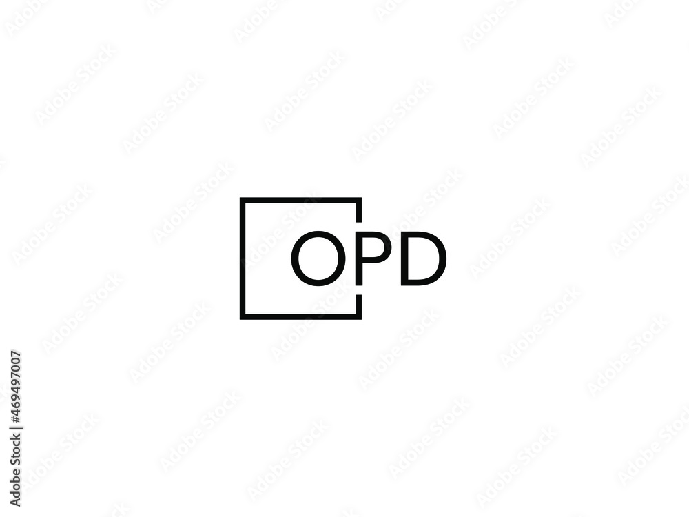 OPD letter initial logo design vector illustration Stock Vector | Adobe ...