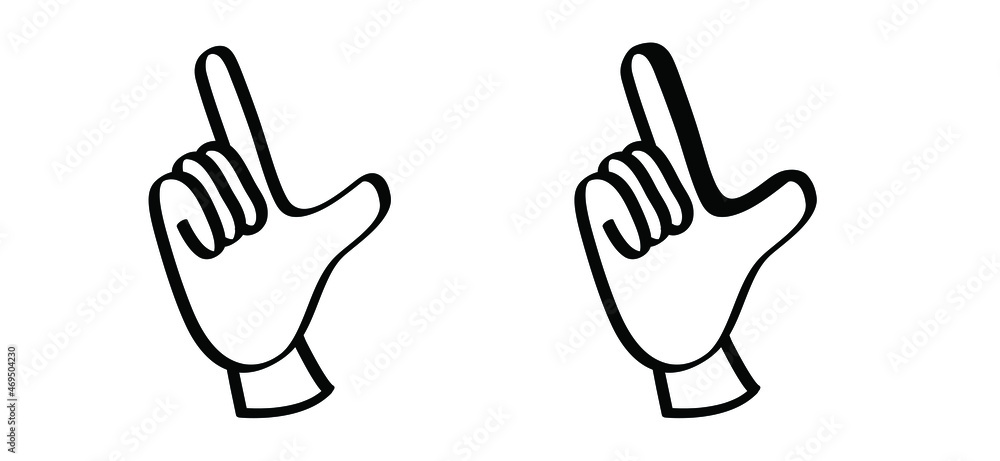 Loser symbol. Hand gesture letter L, sorry, you are no winner. Drawing ...