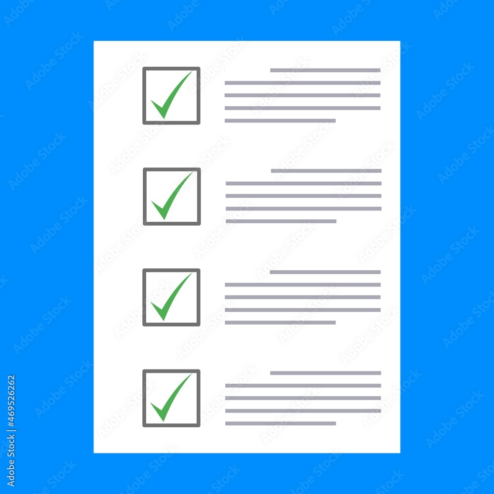 Clipboard checklist white illustration icon set. Clip board with tick ...