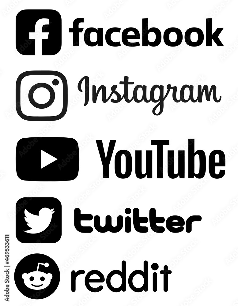 facebook logo vector. facebook sign. youtube download. instagram logo ...