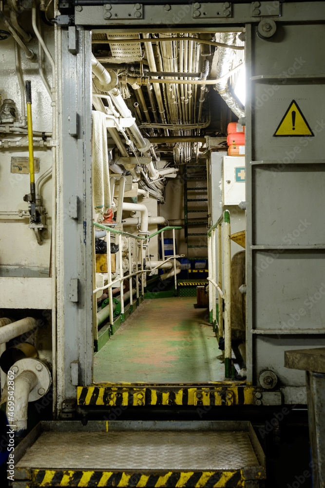 Engine Room Spaces on a modern vessel Stock Photo | Adobe Stock