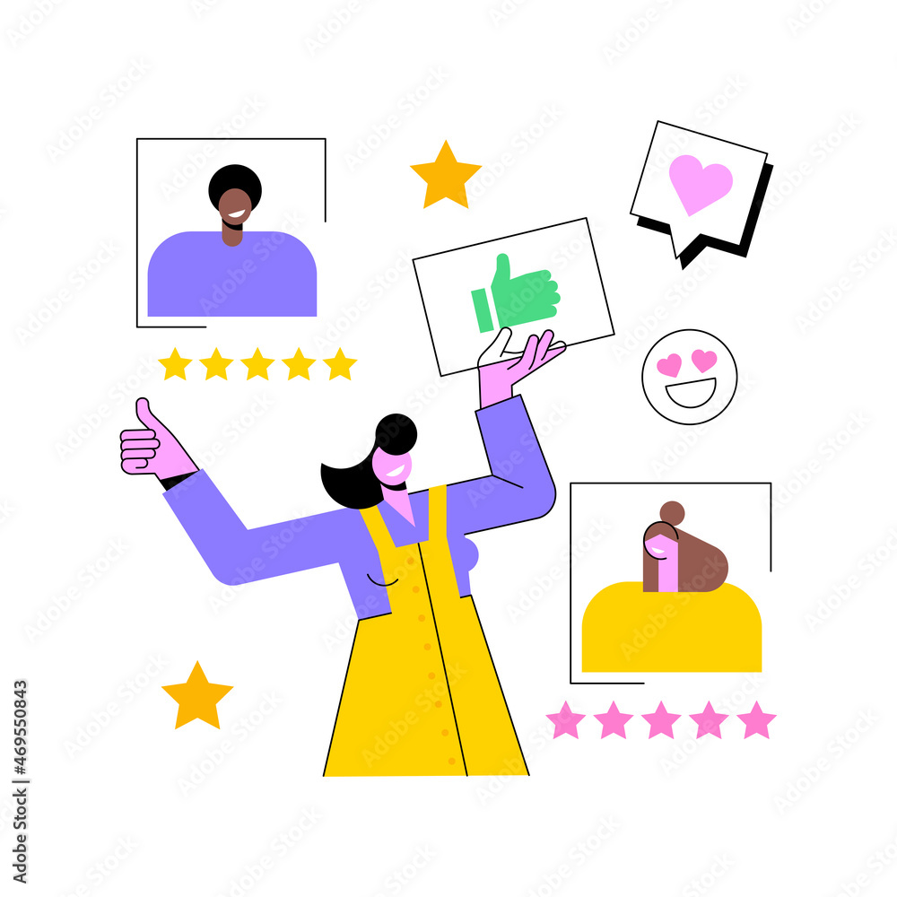 Clients abstract concept vector illustration. Our clients landing page ...