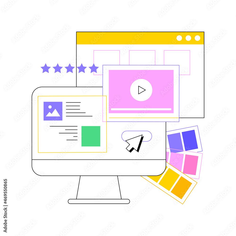 Portfolio abstract concept vector illustration. Project portfolio ...