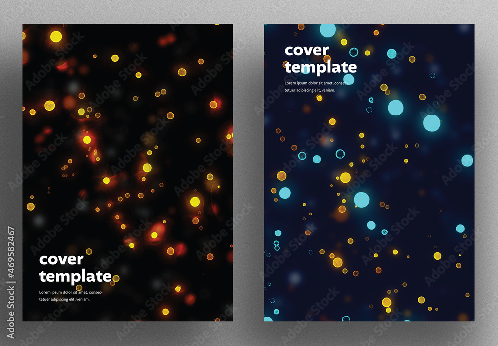 Poster Layouts with Abstract Glowing Light Background Stock Template ...