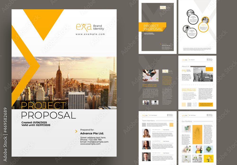 Project Proposal Layout Stock Template | Adobe Stock