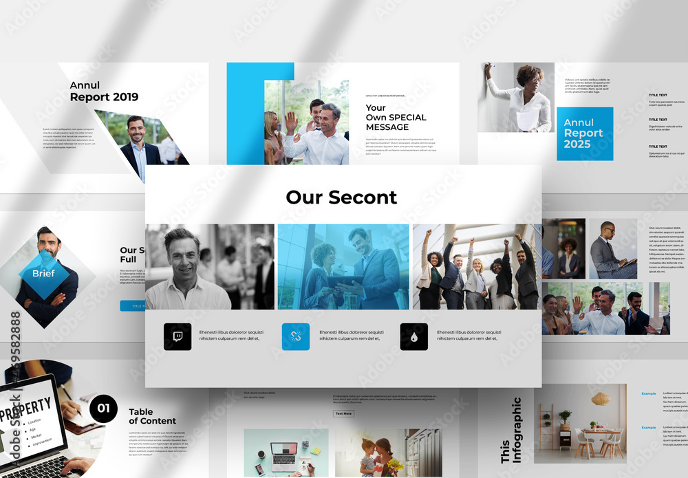 Annul Report Presentation Layout Stock Template | Adobe Stock