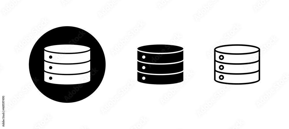 Database icons set. database sign and symbol Stock Vector | Adobe Stock
