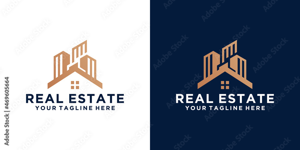 residential logo design, and skyscraper luxury buildings Stock Vector ...