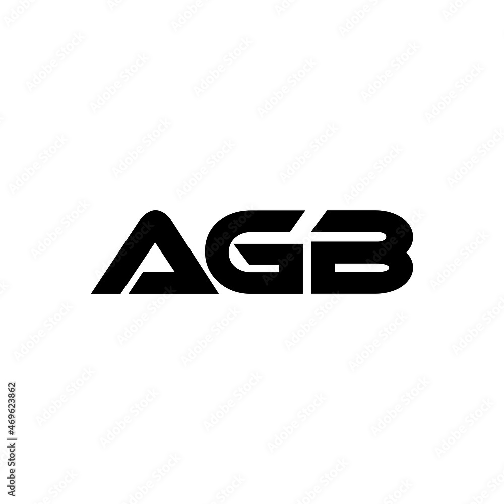 AGB letter logo design with white background in illustrator, vector ...