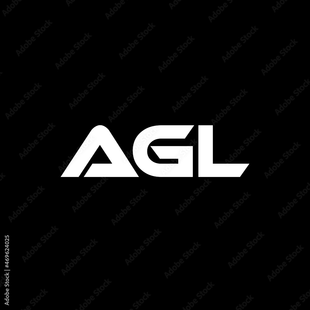 AGL letter logo design with black background in illustrator, vector ...