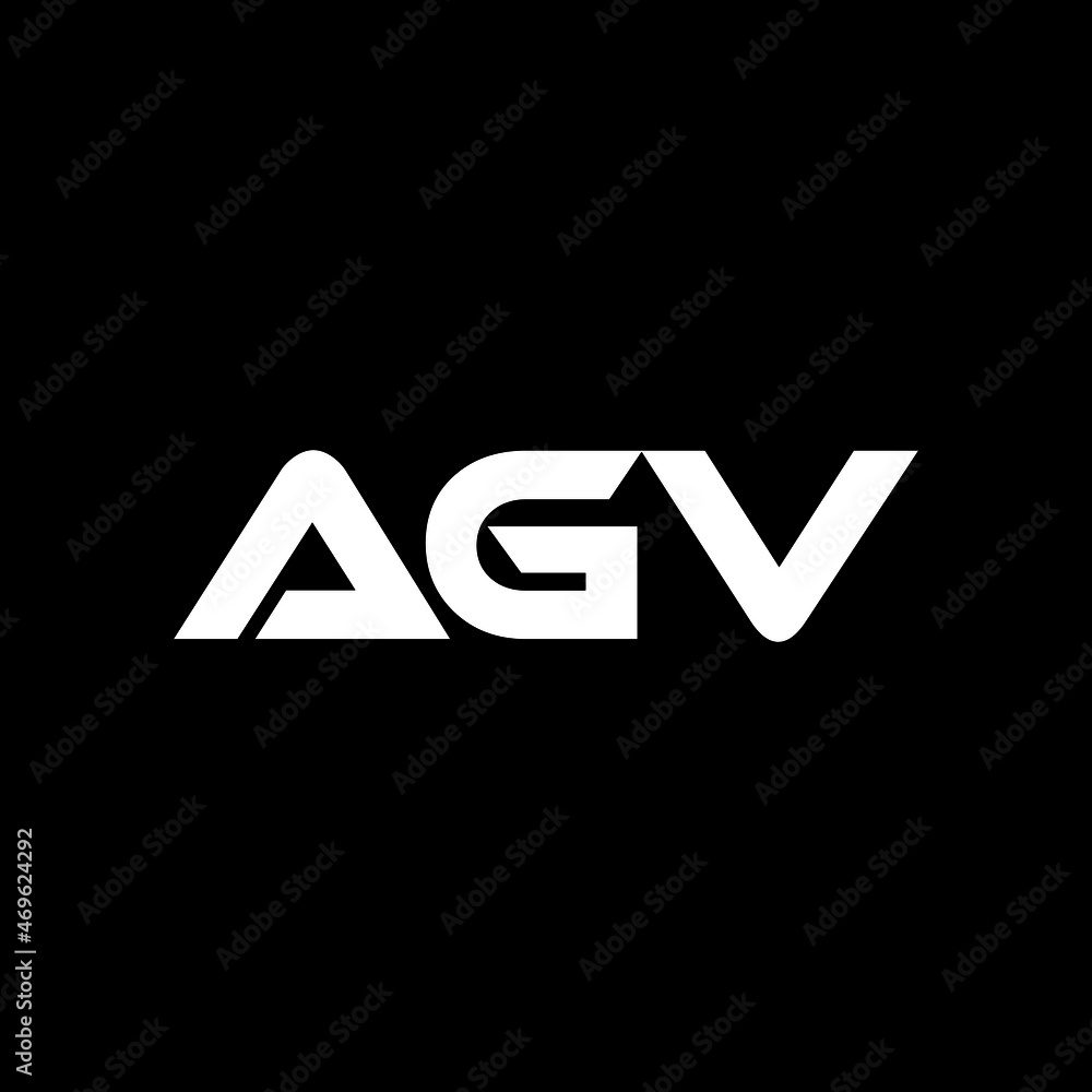 AGV letter logo design with black background in illustrator, vector ...