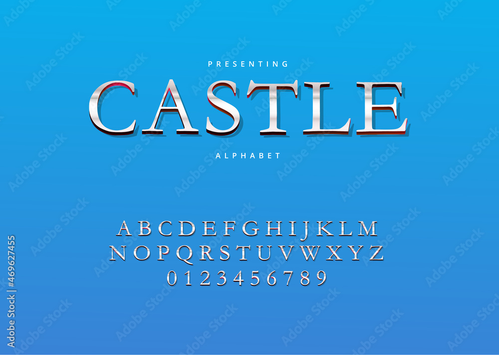 Classic sans serif custom style font, elegant alphabet letter and ...