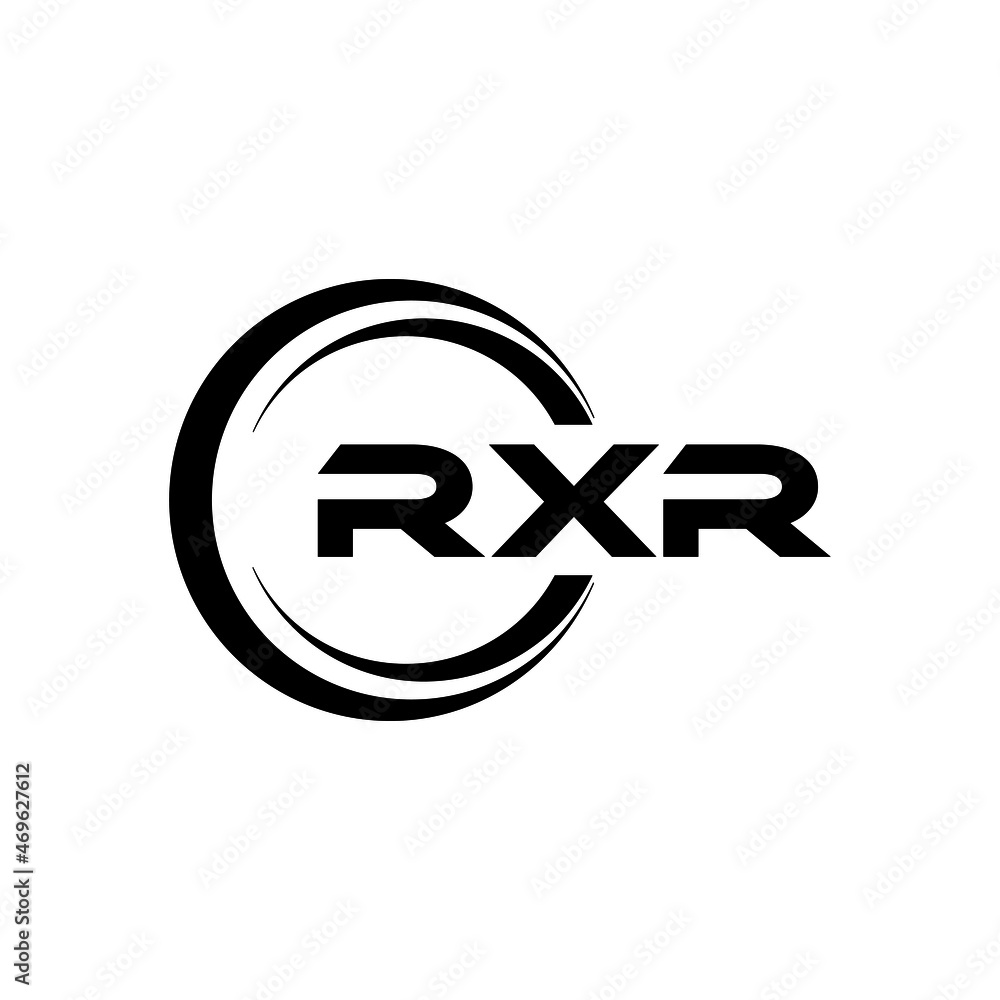 RXR letter logo design with white background in illustrator, vector ...