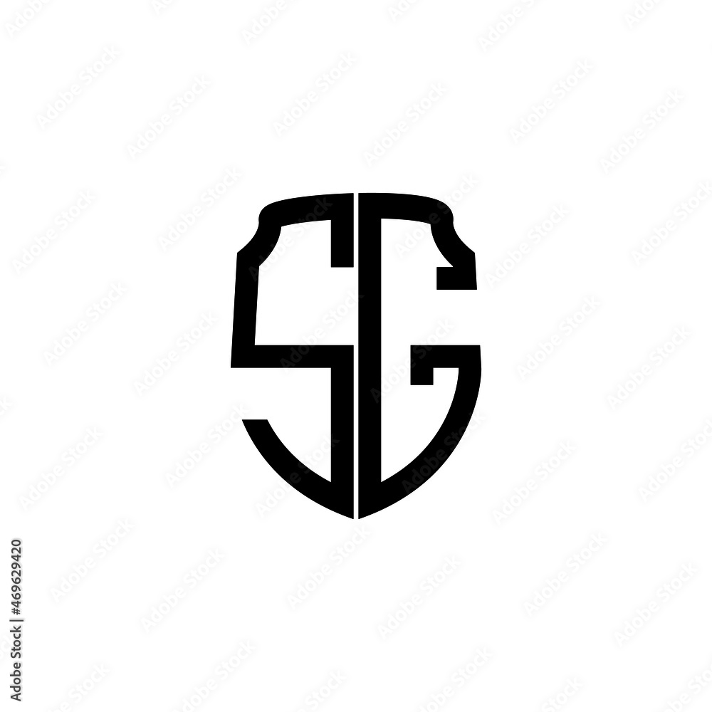SG letter logo design on white background. SG creative initials letter ...