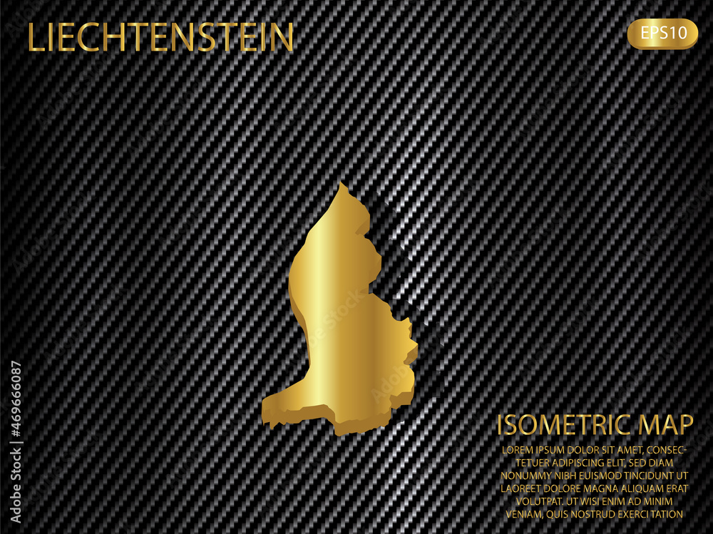 isometric map gold of Liechtenstein on carbon kevlar texture pattern ...