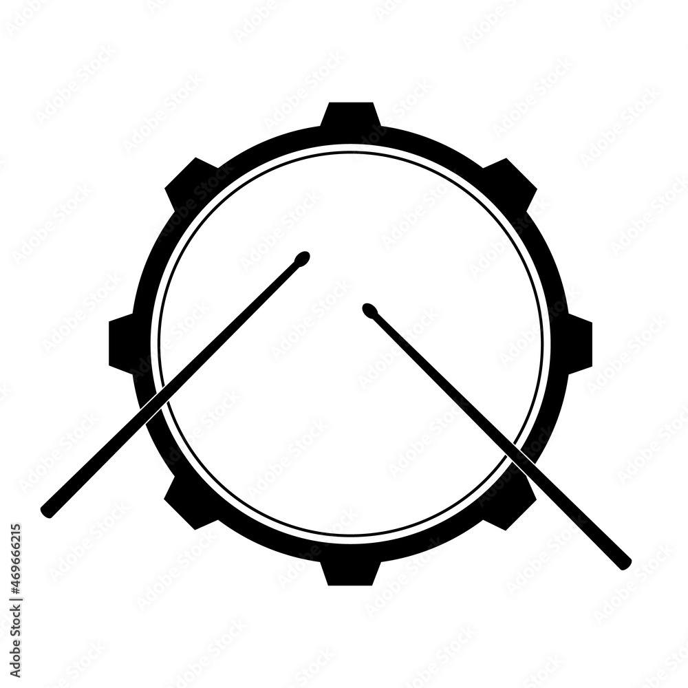 snare drum icon on white background. drum sign. drum logo. flat style ...