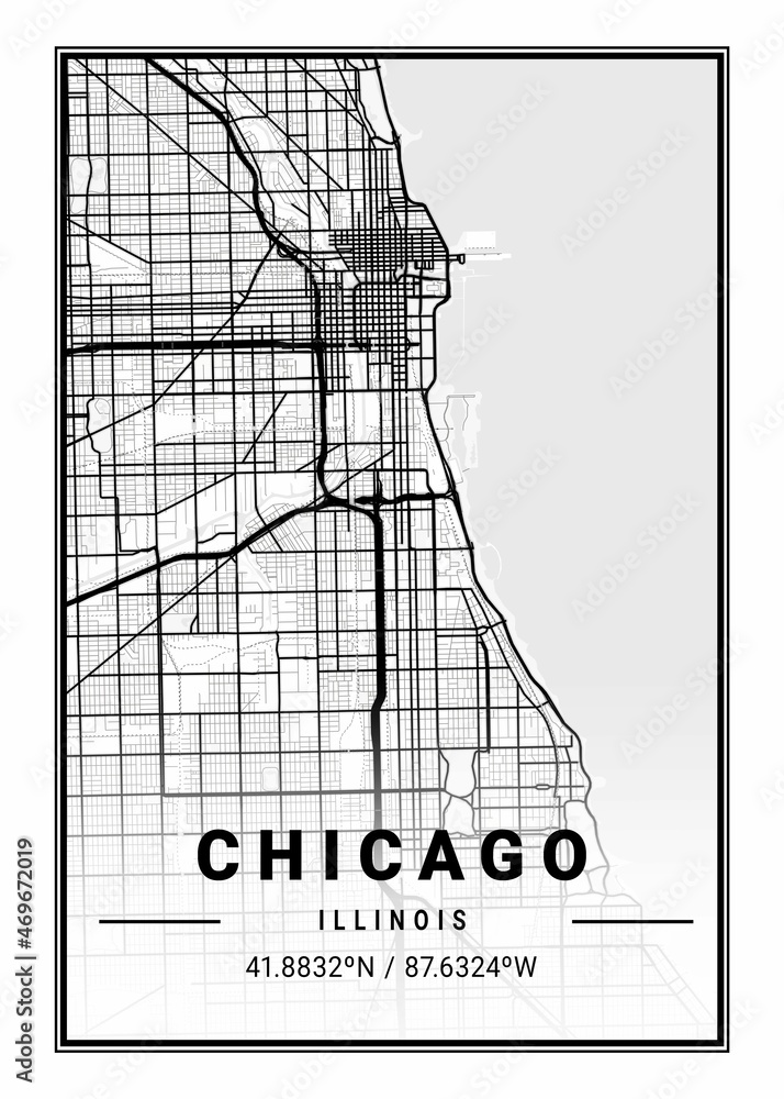 Simple Map Of Chicago