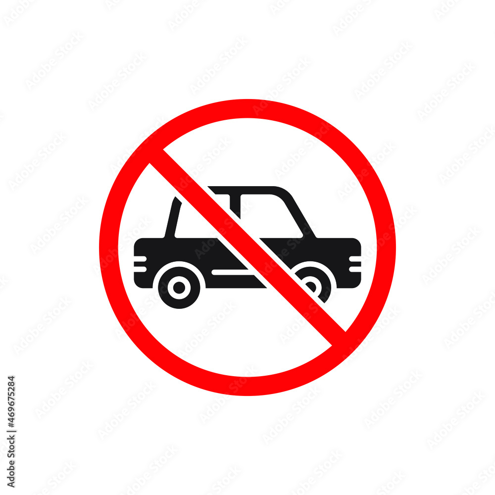 No car sign isolated on white background. Vector Stock Vector | Adobe Stock