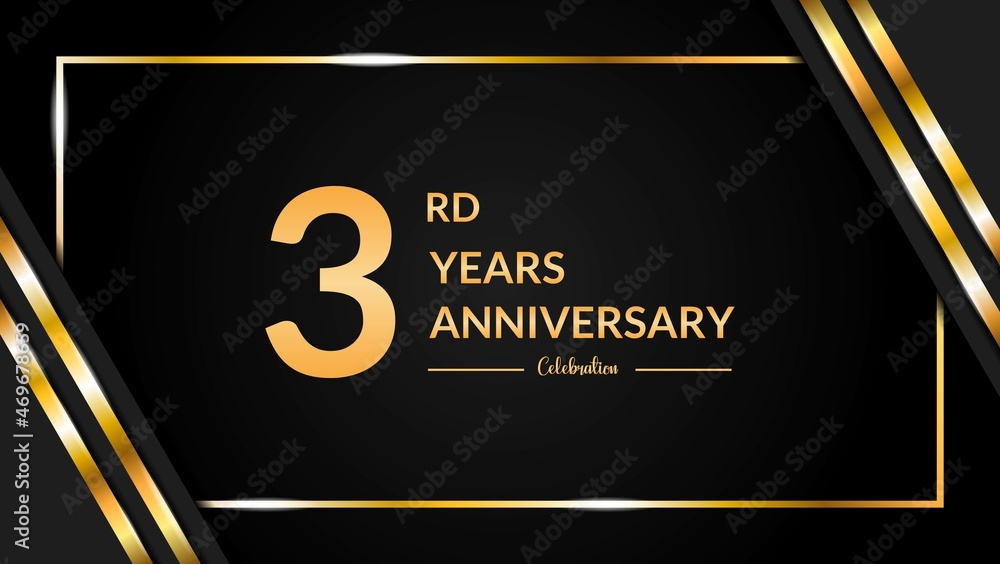 Luxurious and elegant design to celebrate 3rd anniversary with black ...