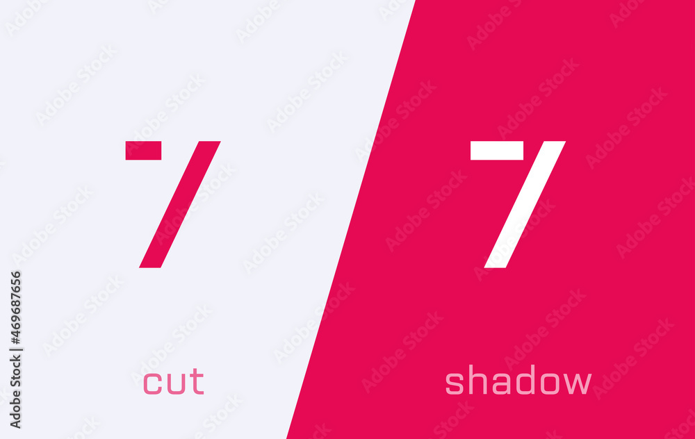 Set of number 7 minimal logo icon design template elements Stock Vector ...