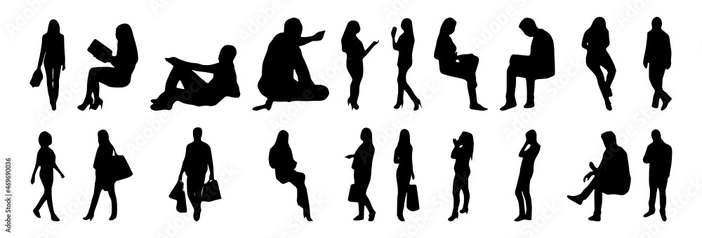 People Silohette Icon Set