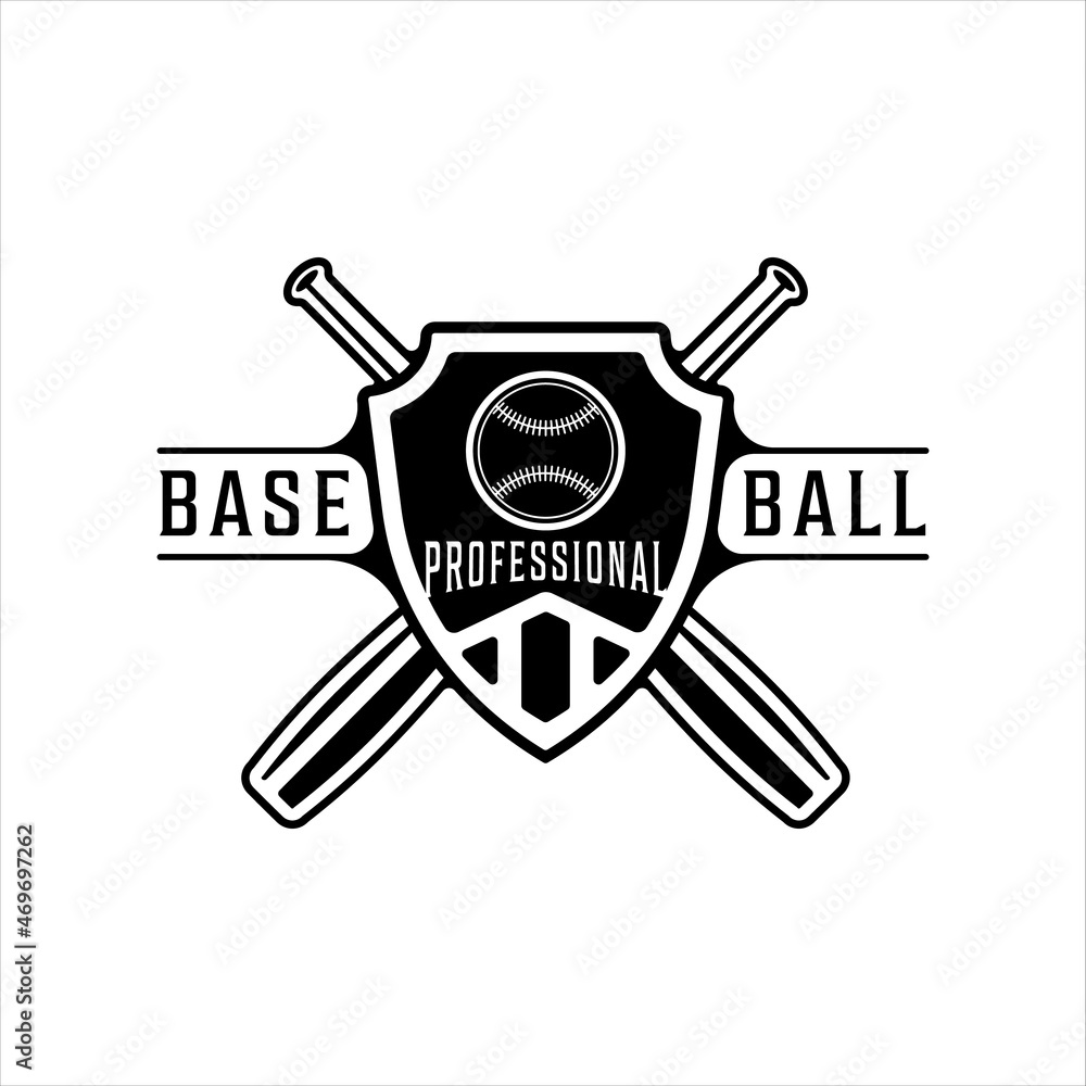 baseball logo vintage vector illustration template icon graphic design ...