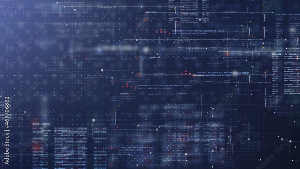 Futuristic simulation of 5G network concept, artificial intelligence ...