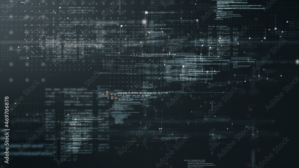 Futuristic simulation of 5G network concept, artificial intelligence ...