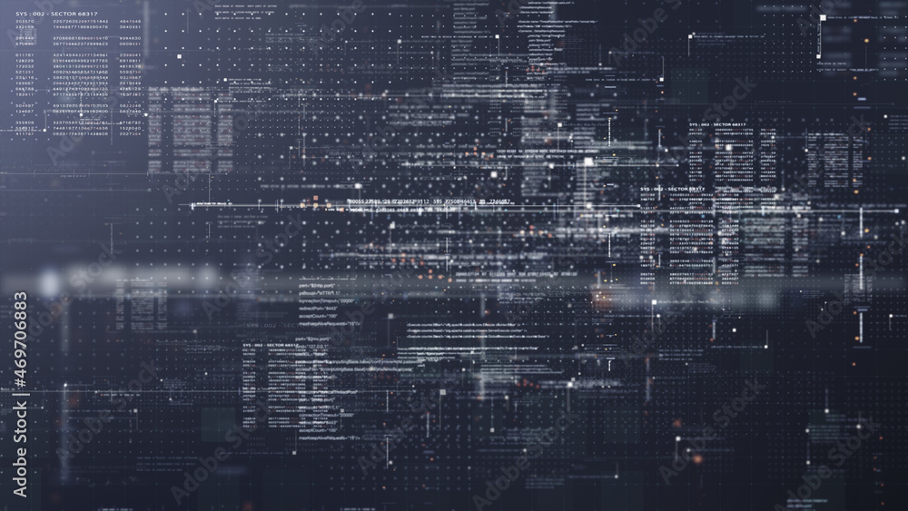 Futuristic simulation of 5G network concept, artificial intelligence ...