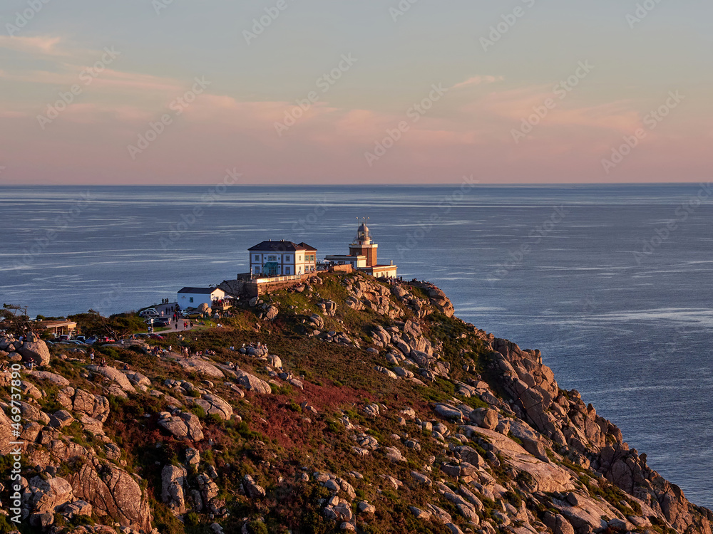 Finisterre Cape Lighthouse, Costa da Morte, Galicia, Spain. One of the ...