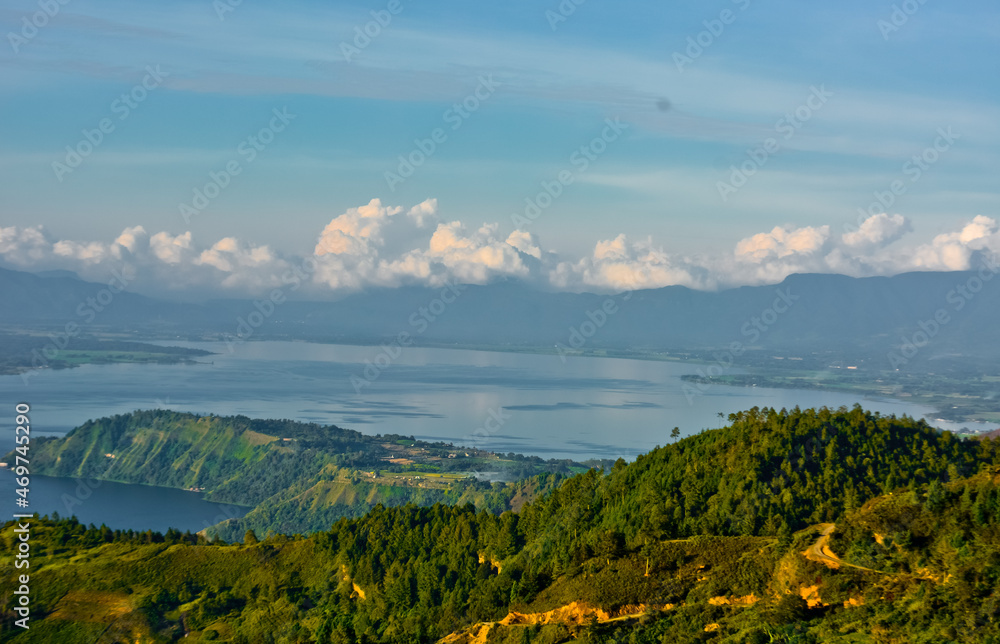 The beauty of Lake Toba which is a caldera lake comes from an ancient ...