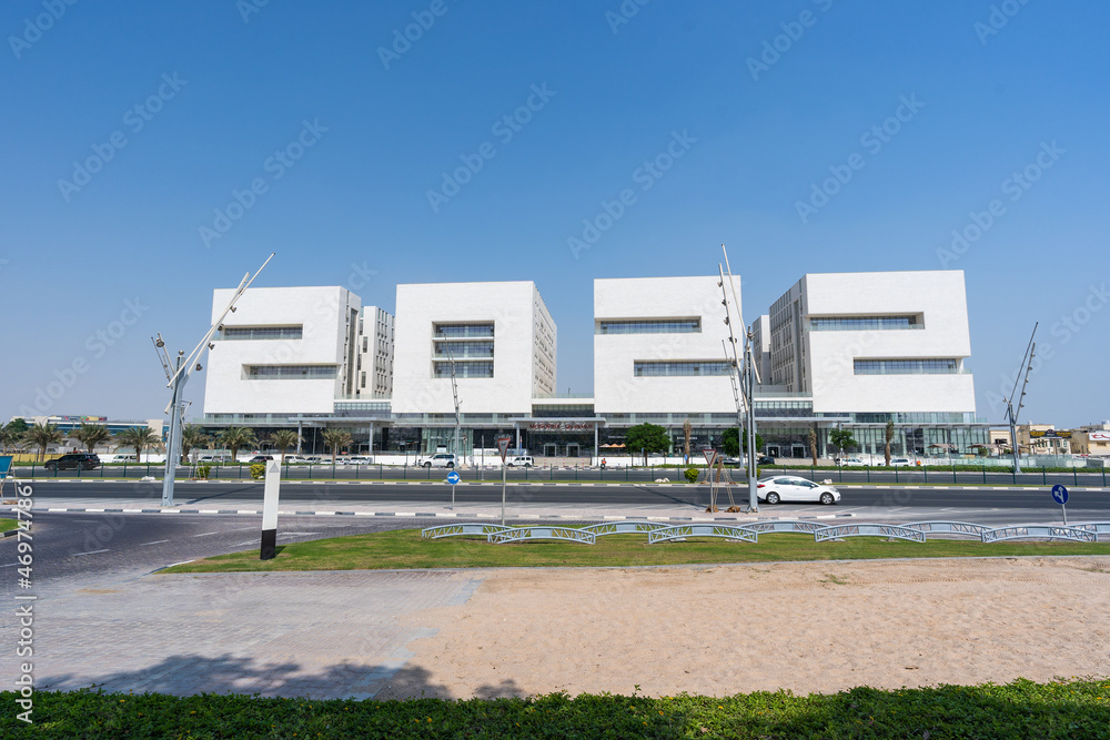 DOHA, QATAR - NOV 13, 2021: The 2022 building is the world’s first ...