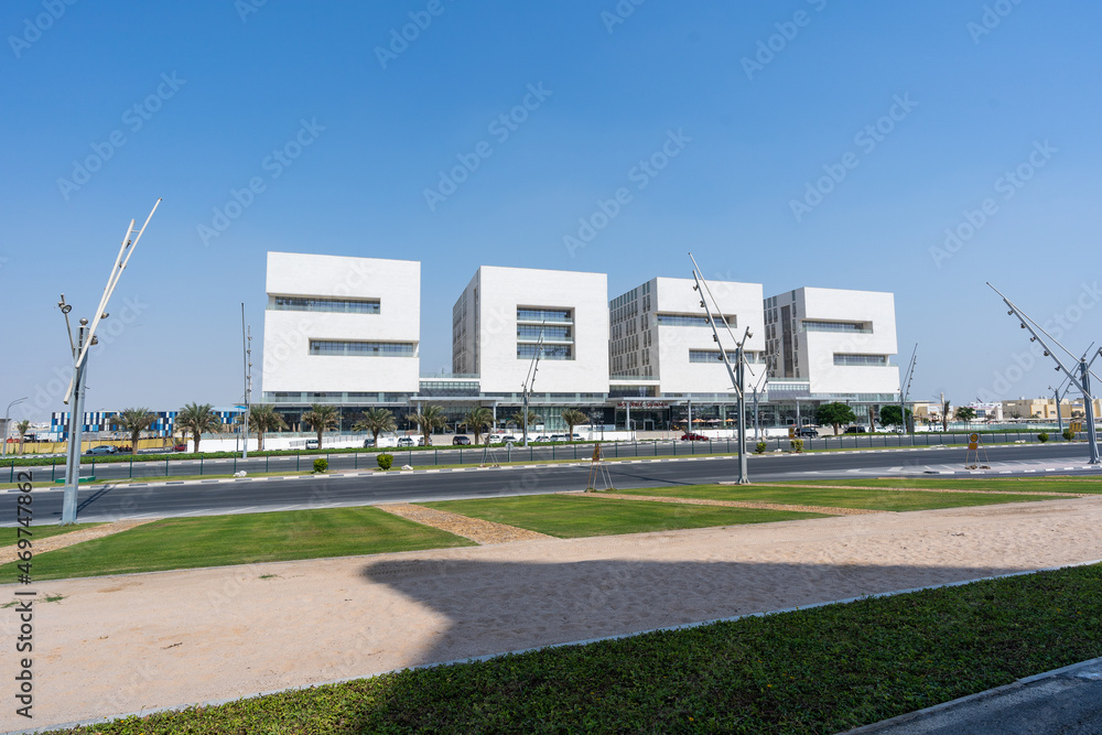 DOHA, QATAR - NOV 13, 2021: The 2022 building is the world’s first ...