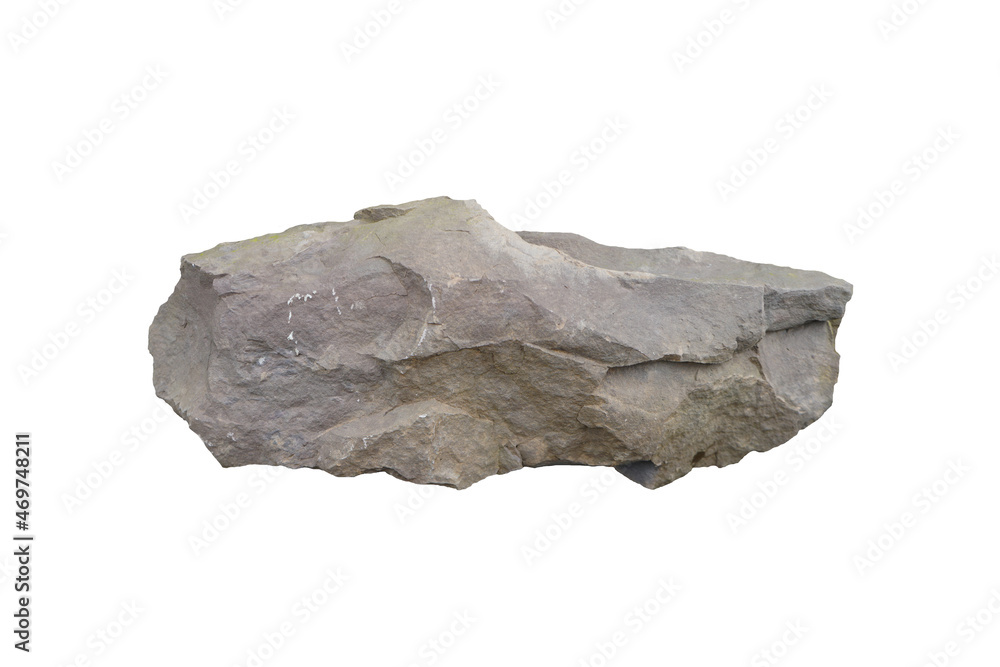 Raw specimen of shale clastic sedimentary rock isolated on white ...