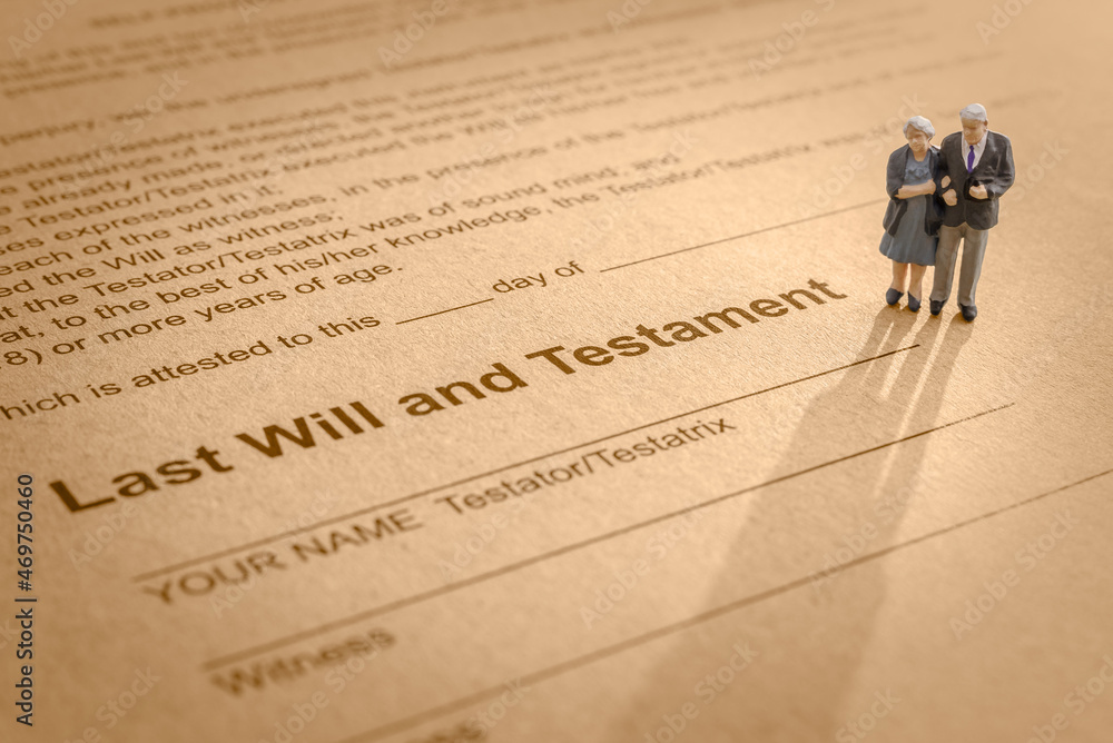 Last will and testament / legacy, inheritance or death tax concept ...
